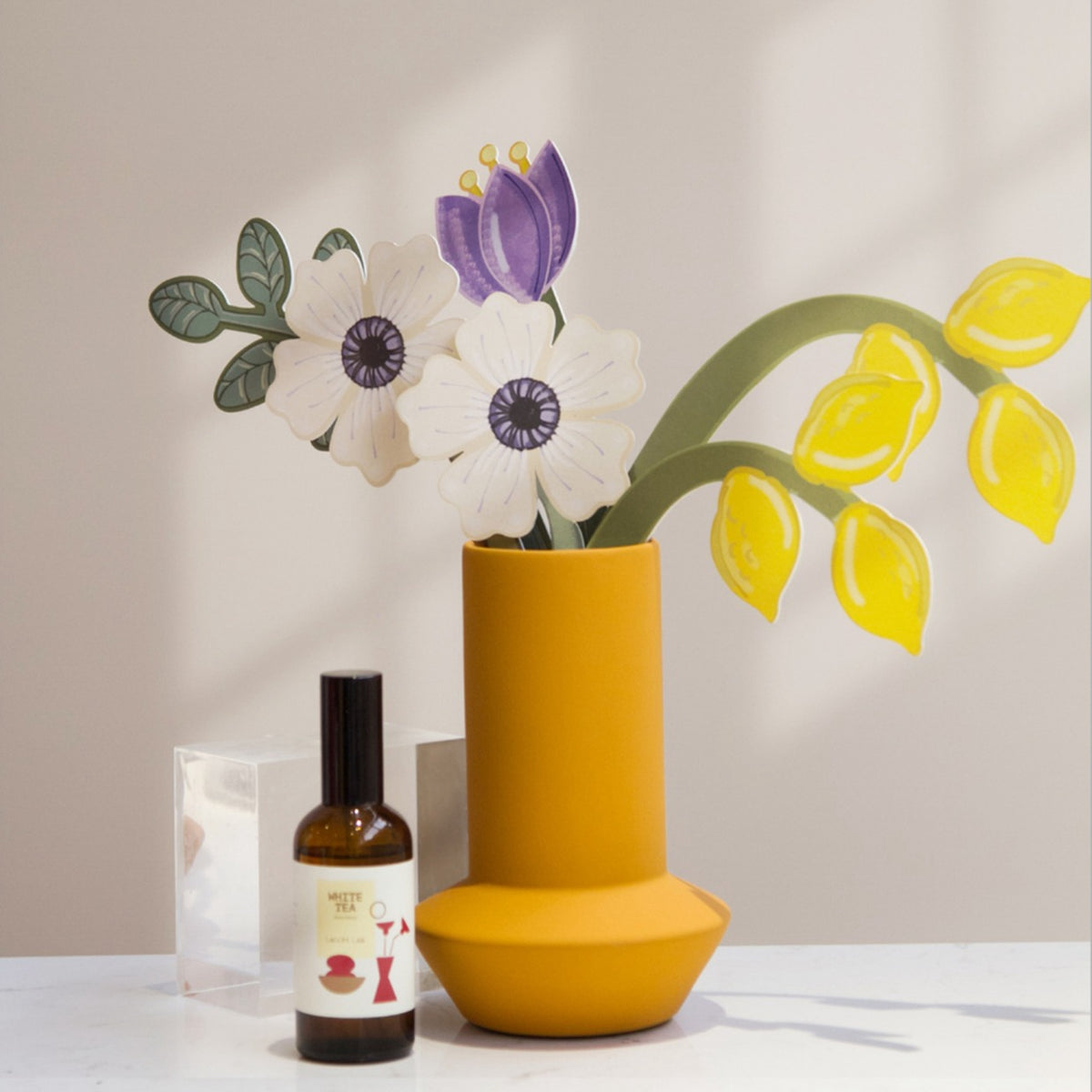 Customized Case-Fragrance Paper Flowers Art Nordic Style Fragrance Car ...